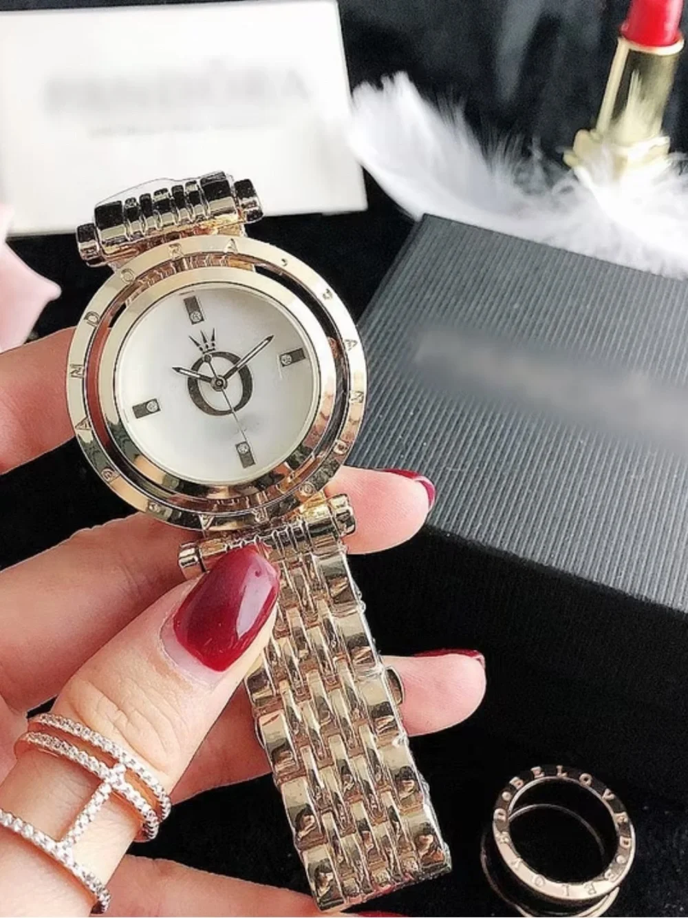 Pandora | Accessories | Pandora Gold Toned Round Face Bracelet Watch ...